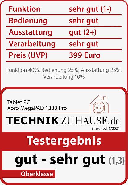 Technik zu Hause: Xoro MegaPAD 1333 Pro im Test - Flottes 13-Zoll Tablet